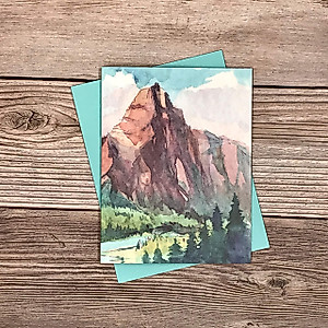 Watercolor Mountain Landscapes -12 card gift set - high-end luxury greeting cards, thank you cards, birthday card, all-occasion cards