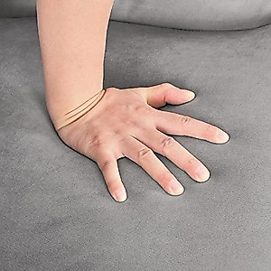 Yaheetech Accent Chairs Set of 2, Armchairs with Gold Metal Legs, Modern Living Room Chairs for Home Office/Bedroom, Light Gray, 2pcs