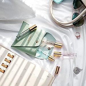 Christmas Gifts from Daughter & Son, Perfume Set Pack of 5 - Perfume Sampler Sets for Women & Men with Leather Pouch - 10ml Mini Perfume for Travel Gifts, Solo Scent & Layering Fragrances