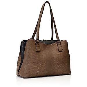 GUESS womens Satchel, Satchel Shoulder Bag, Chestnut Multi, One Size US