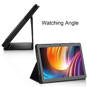 TabSuit Dragon Touch MAX10/Max10 Plus 10.1" Tablet Case, PU Leather Cover with Stand for Protection & Viewing