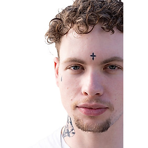Thug Ink Temporary Tattoos - Volume I - 10 Temporary Tattoos ~ Face Tattoos ~ Teardrop, Cross, Praying Hands, etc~ Thug Life ~ Fake Tattoos ~ Water-transfer Tattoos
