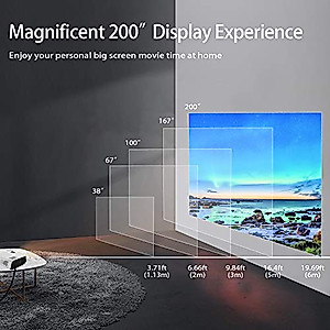 Mini Projector, Iolieo 2022 Upgraded HD Home Projectors, 240'' Display 100000 Hours LED Life, Dual Speakers Portable Projector, Compatible with USB, HDMI, VGA, AV, Laptop,Smartphone