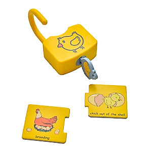 Montessori Lock and Key Set Kids Learning Locks with Keys Montessori Toys Materials for Toddlers Ages 3 yrs+ Boys and Girls Preschool Education Games Gift (ZSRCSH)