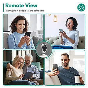 wansview Indoor Security Camera 4pcs, 1080PHD WiFi Indoor Camera, Baby Camera, Baby Monitor, Pet Camera, Realtime Alert Two-Way Audio Night Vision, Compatible with Alexa