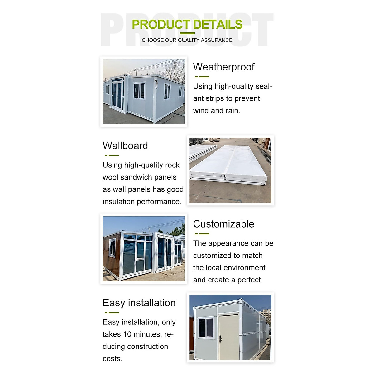 Expandable Tiny House 20ft/40ft Mobile Barn Home with Bathroom & Kitchen, Prefab Modular Cabin