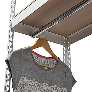 Baxton Studio Gavin White Metal 3-Shelf Closet Storage Racking Organizer