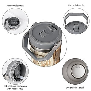 RTFGHJS Squirrel on Tree 30 Oz Tumbler with Handle And Flip Straw, Stainless Steel Vacuum Insulated Travel Mug, Thermal Cup for Coffee, Water, Iced Drinks, Fits Car Cup Holders (Home, Sports)