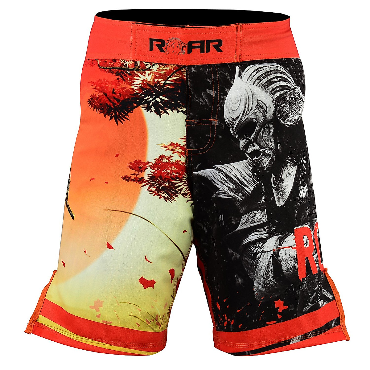 Roar No Gi Wear MMA Rash Guards & MMA Shorts Set BJJ Grappling Jitsu Training (Warrior, Small)