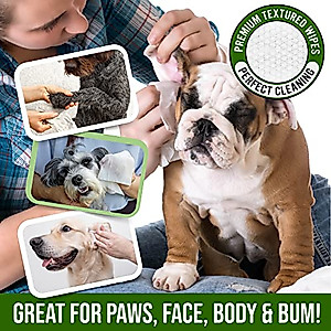 Petazy 400 Dog Wipes for Paws and Butt Ears Eyes | Organic Pet Wipes for Dogs | Lavender Scented Dog Wipes Cleaning Deodorizing | Extra Thick Paw Wipes for Dogs Cats Pets | Bonus Glove Wipes Included