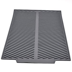 Tumtanm Silicone Draining Board Mat, Folding Draining Mat, 17”x13” Large Drain Pad Eco-Friendly Drainer Mat Heat Resistant Pot Mat Dishwasher Safe Trivet Mat