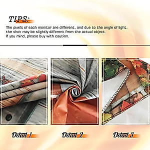 LIVUCEE 10x8ft Polyester Fall Rustic Farm Door Photography Backdrop Autumn Thanksgiving Pumpkin Harvest Barn Background for Children Birthday Party Banner Decoration Photobooth