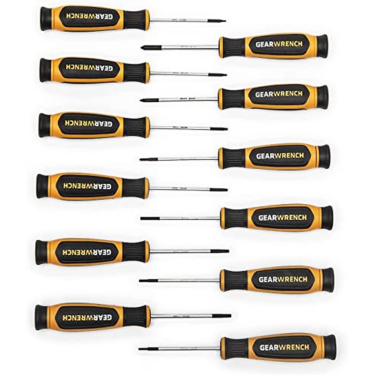 GEARWRENCH 12 Pc. Phillips/Slotted/Torx Mini Dual Material Screwdriver Set - 80057H