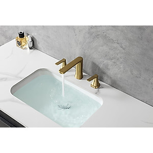 Galim Widespread Bathroom Faucet, Single Hole Sink Faucets for Bath & Kitchen, Double Handle Water Faucet, Brass Cartridge, Modern Top Mounted Design, Suitable for Hot and Cold Water, Charcoal Gray