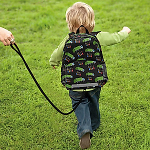 XDMXY Garbage Truck Kid's Toddler Backpack for Boys Girls Preschool Nursery with Safety Leash (01145)