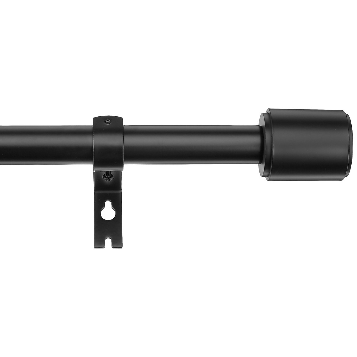 Amazon Basics Adjustable Curtain Rod Wall Bracket Hooks, Set of 2, Black