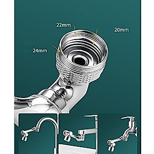 Faucet Extender for Bathroom Sink Universal,1080 Faucet Extender Brass,Universal Splash Filter Faucet 1080 Rotating,2 Water Outlet Modes,Swivel Faucet Aerator Brass