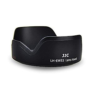 JJC Camera Lens Hood Shade for Canon EF-M 15-45mm f/3.5-6.3 is STM & RF-S 18-45mm f/4.5-6.3 is STM Lens on Canon EOS R7 R10 M50 M50 Mark II M5 M6 M6 Mark II M200 M100 M10 Replaces Canon EW-53 Hood