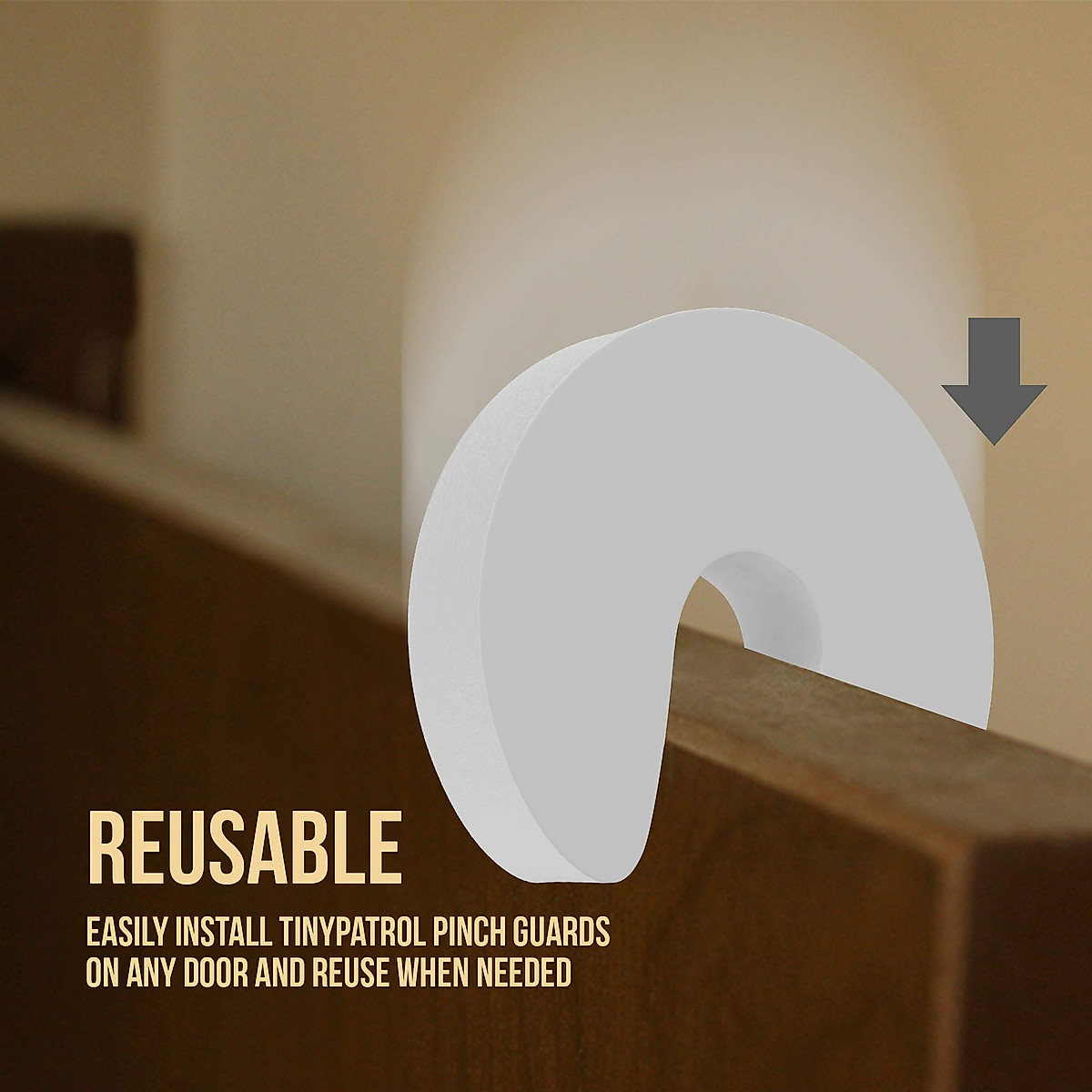 Tiny Patrol 8 Pack Baby Safety Door Stopper Baby Proofing Pet Child Safety Door C Shape Soft Eva Foam Finger Pinch Guard Fits Any Door Safer Home