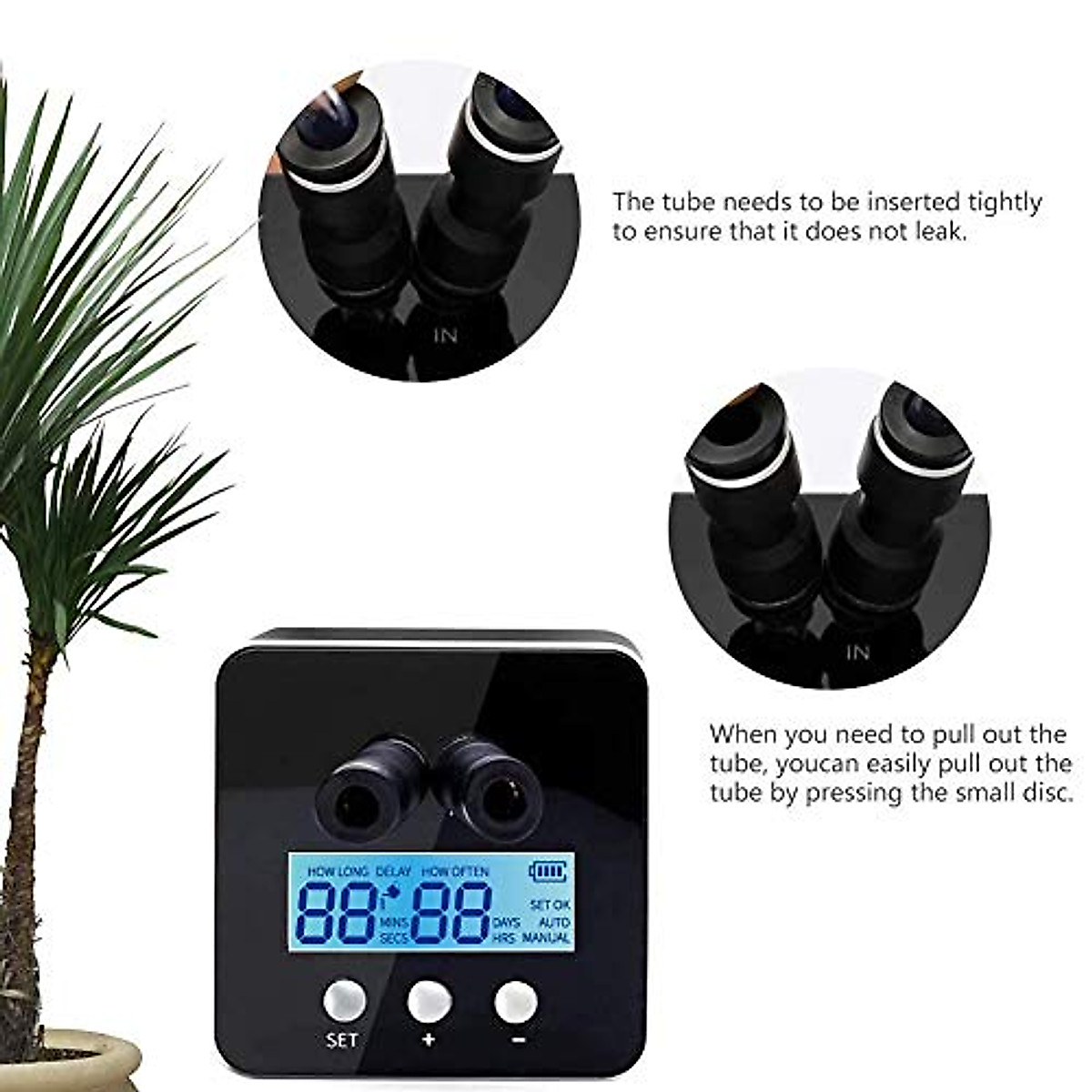 Reptile Humidifier, Reptile Fogger for Terrariums, High-Density Fog Automatic Misting Rainforest Sprayer System with Adjustable Spray Nozzles, Ideal for Paludarium/Vivarium/Reptiles/Amphibians/Herps