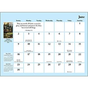 Thomas Kinkade Studios 12-Month 2024 Monthly Pocket Planner Calendar with Scripture