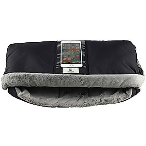 Fleece Stroller Hand Muff, BETITETO Winter Anti-Freeze Gloves for Baby Stroller Jogger Pram Water Resistant Warmer Gift for Parents and Caregivers (Black)