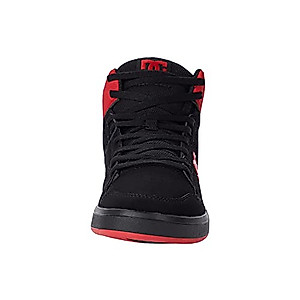 DC Mens Cure Casual High-Top Skate Shoes Sneakers Black/Black/Red 12 D - Medium