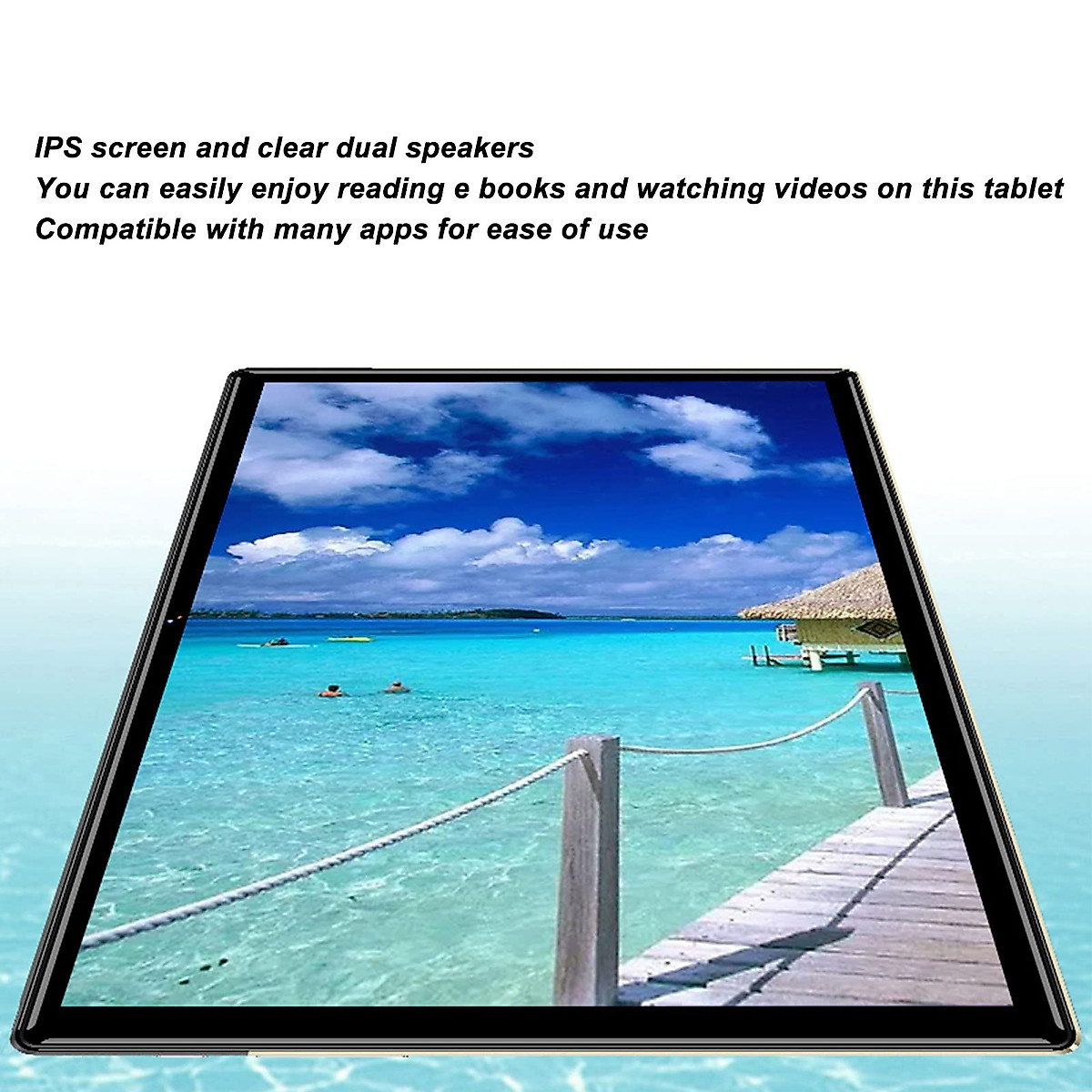 Pomya Tablet PC Android12 10 Inch, 8GB RAM 256GB ROM 8 Core CPU, 5G WiFi 4G LTE Cellular Tablet with Dual Cameras, Type C 7000mAh Battery, Eye Protection Learning Tablet for Kids