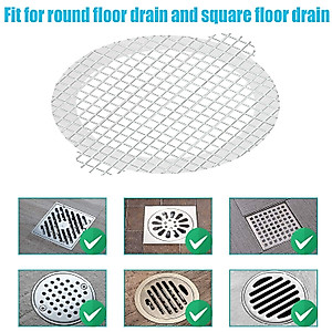 COMMON'H Disposable Hair Catcher for Shower Drain , 25 Pack, 3 1/2 Inch Mesh Shower Drain Covers, Stick on Bathroom Hair Catchers Drain Protector, (DrainSaver007)