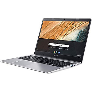 Acer Chromebook 315 15.6" HD Intel N4000 4GB RAM 32GB eMMC Webcam BT Chrome OS + Protective Sleeve, Silver (NX.HKBAA.002)