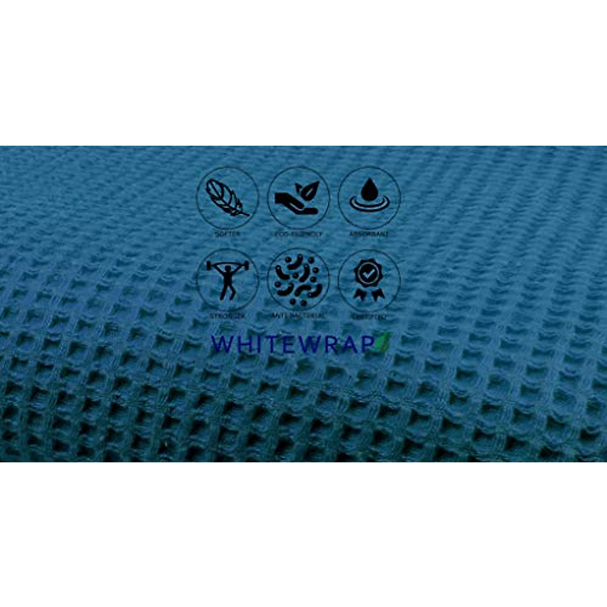 WHITEWRAP Waffle Towels | Premium Cotton Bath Towel | Ultra Absorbent Soft Lint Free Quick Dry Lightweight Bath Sheet | Sea Port| 28x55 inch