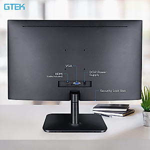 GTEK 24 Inch Frameless Computer Monitor, FHD 1080p LED Display, LCD Screen, HDMI VGA, 75Hz Refresh Rate, VESA Mountable, Low-Blue Light PC Monitor for Office Work - F2407V