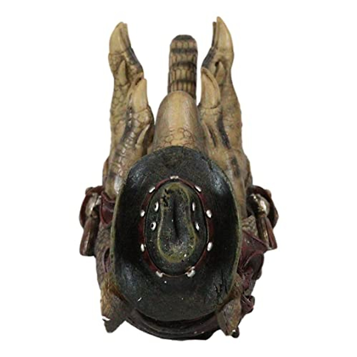 Ebros Gift Coiled Tipsy Drunk and Wild Armored Cowboy Sheriff Armadillo Booze Guzzler 12" Long Wine Bottle Holder Storage Caddy Figurine for Party Hosting Kitchen and Home Decor Statue