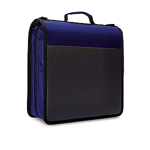 Amazon Basics 3-Ring Binder with Zipper - O-Ring, 3 Inch, Blue