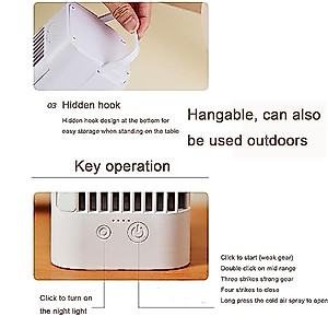 Fufafayo Home Portable Conditioner, Portable Automatic Remote Head Conditioner, USB Mini Conditioner With 3-Speed With Automatic Head Shaking For Home Office, Bedroom, Desktop
