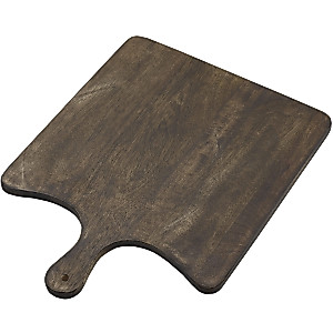 Fitz and Floyd Austin Craft Maryn Mango Wood Paddle Cheese Charcuterie Serving Board, 18-Inch, Espresso