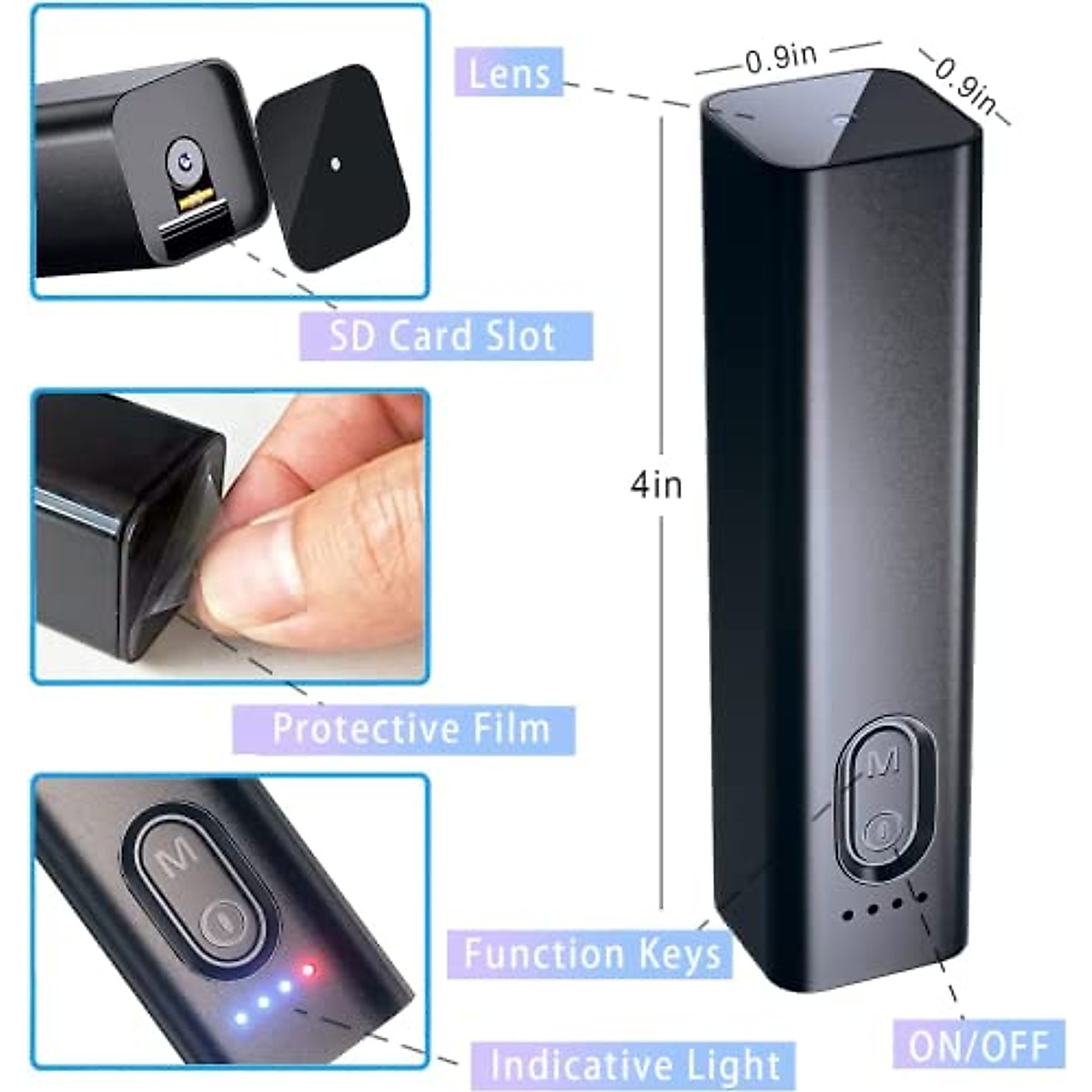 Jukllezan Hidden Camera Power Bank Mini Spy Camera Wireless Small Cameras Nanny Cam Hidden Cameras Portable Security Camera for Car