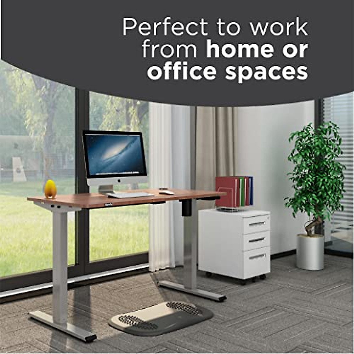 Comfty Home/Office Height Adjustable Table, 28.7” to 48.4”, Brown