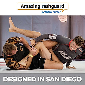 Gold BJJ Jiu Jitsu Rashguard - Camo Short Sleeve Rash Guard Compression Shirt for No-Gi, Gi, & MMA (Black Camo, L)