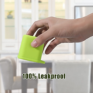 2PCS Dip Containers, Only Fits for Which is Redesigned, 4oz Silicone Salad Dressing Container Dipping Sauce Container Dipping Sauce Cups with Lids for School Lunch Picnic Travel