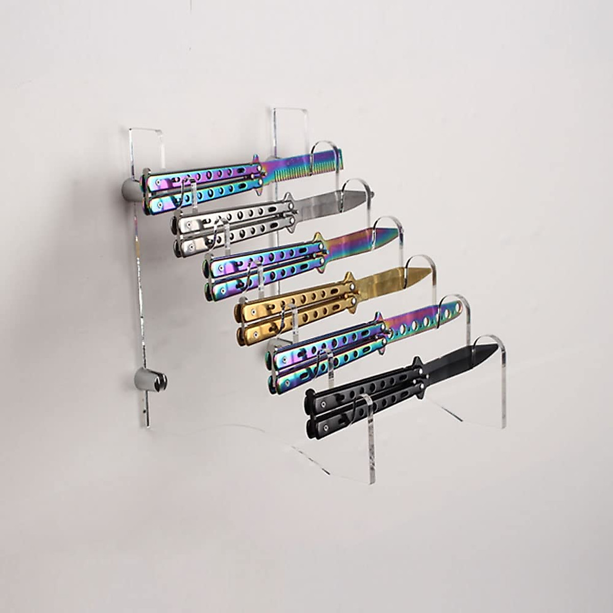 WANLIAN Dagger Wall Mount Knife Holder Acrylic Knife Display Case Fixed Blade Knife Holder, Wall Display Knife Dagger(Transparent)