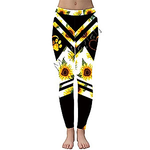 Sunflowers Heart Dog-Paw Print 3D Hollow Tanktop, Women Sexy Vest Girls Fashion Tank Tops, Leggings And Vest Set tanktops n leggings S