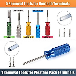 iCrimp Closed Barrel Crimper, Stamped Contacts Crimper and Weather Pack Terminal Crimper Tool Kit w/Extraction Tools-12pcs included