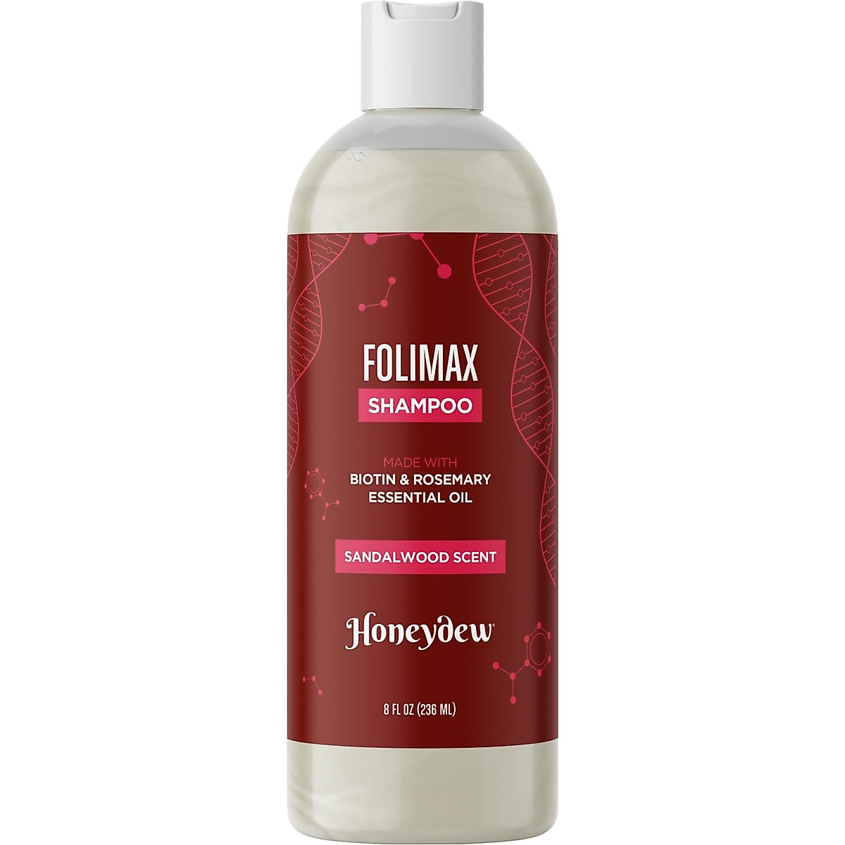Folimax Biotin Shampoo for Thinning Hair - Thickening Shampoo with Biotin Zinc and Rosemary Oil for Hair Growth - Vegan Sulfate and Paraben Free Volumizing Shampoo for Fine Hair (Sandalwood Scent)
