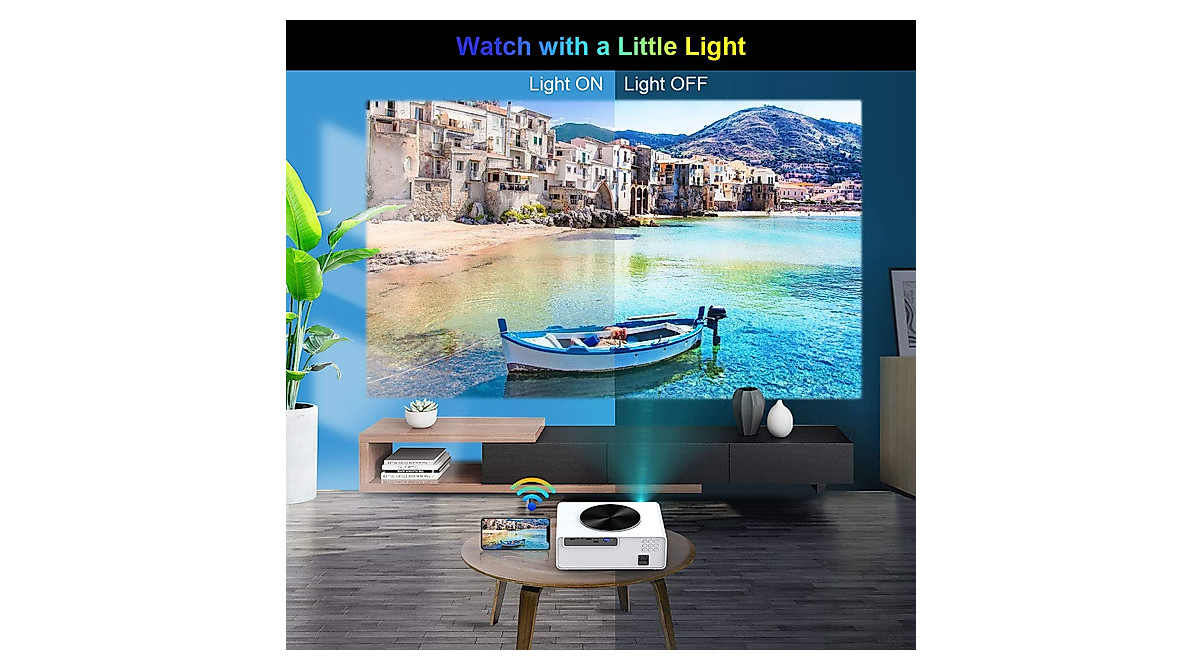WiMiUS K3 4K Projector | Bright 1080P 5G WiFi | Up to 500" Display