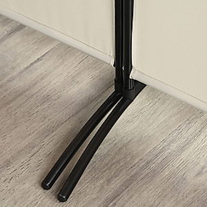 HOMCOM 3 Panel Room Divider Screen, 6 Ft Tall Folding Privacy Screen, Freestanding Partition Wall Divider for Indoor, Home Office, Beige