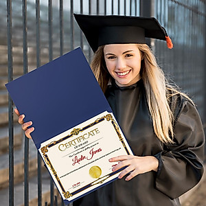 75 Pcs Certificate Kit, 25 Gold foil Certificate Holders & 25 Certificate Paper & 25 Certificate Seals Stickers for Graduation Diploma, Award Accomplishment.