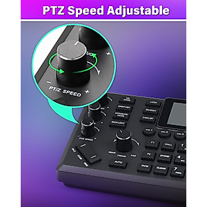 FoMaKo PTZ Controller PoE 3" LCD Screen Preview, 4D Joystick PTZ Camera Controller for Church Live Service Education, Visca PELCO D/P RS232 RS485 (No NDI License) (KC608 Pro)