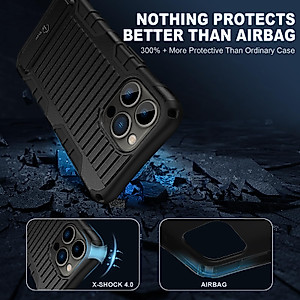 E-Tree Shockproof Case for iPhone 13 Pro, [Dual Layar Protection] [Military Grade Anti-Drop] [Built-in Kickstand] [Rugged & Durable], for Apple iPhone13 Pro, Black