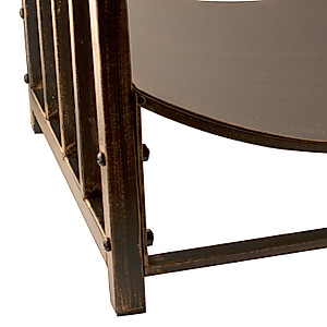 Panacea Scroll Log Bin 15 " X 18 " X 13 " Brushed Bronze